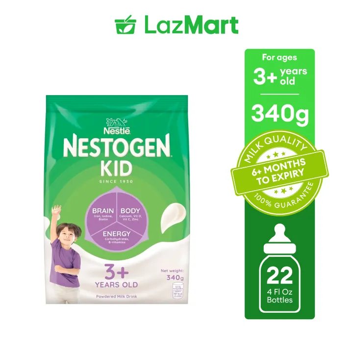 NESTOGEN KID 3+ Powdered Milk For Children Above 3 Years Old 340g ...