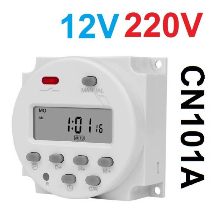 Timer Switch Digital Time Delay Relay 220V 12V CN101A Untuk Lampu ...