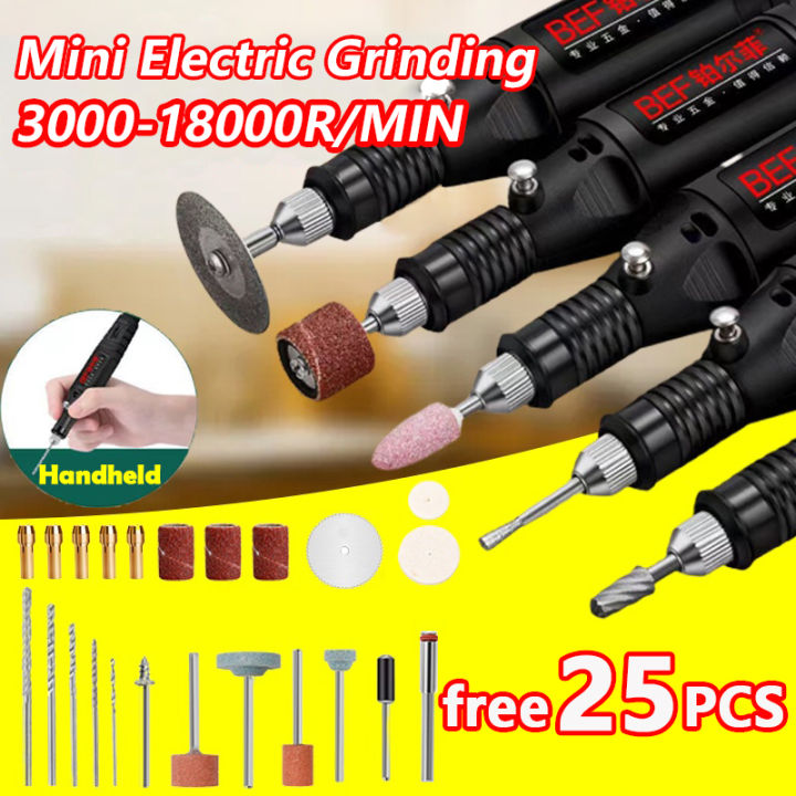 【24hours delivery】 Professional Mini Electric Grinding Set 132 PCS 12V ...