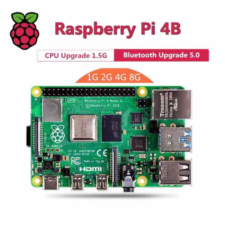 อย่างเป็นทางการต้นฉบับ Raspberry Pi 4 รุ่น B 4b 8gb 4gb 2gb 1gb Ram Bcm2711 Quad Core Cortex A72