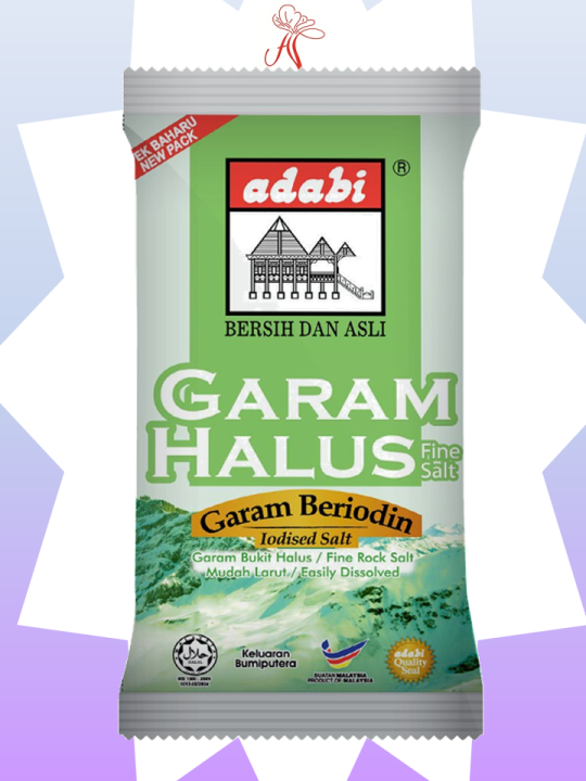 Adabi Garam Halus 400g | Fine Salt Huat Tiong | Lazada