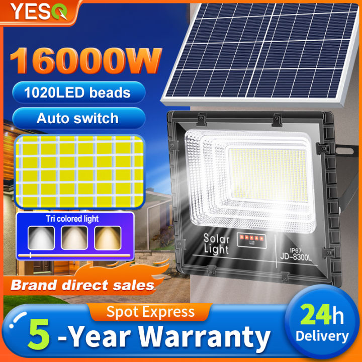 16000W Lampu Solar Outdoor Light Waterproof IP67 Solar Tahan 24Jam Led ...