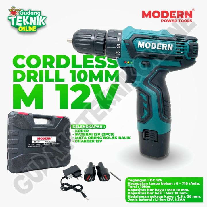 Modern M-12v / Mesin Bor Baterai Modern M12 V / Cordless Drill Modern M ...
