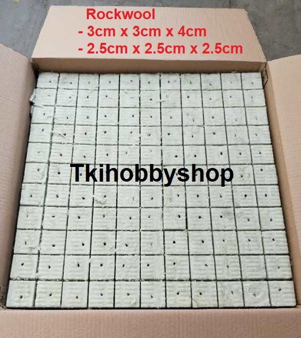 Rockwool 72/100 Cubes Hydroponics Aquaponics Seed Germination Rock Wool Hydroponic / Semai Benih ...