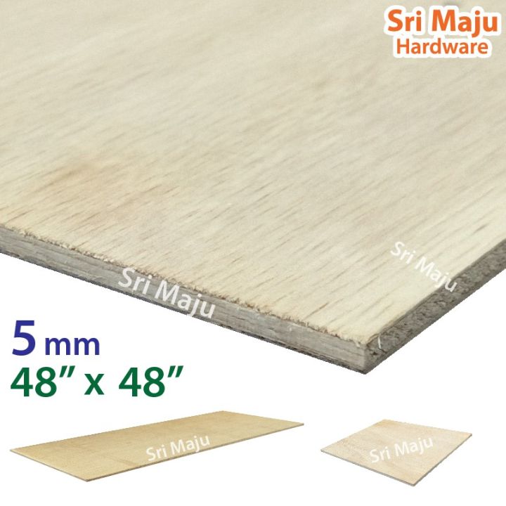 MAJU (4ft x 4ft) 5mm Plywood Timber Panel Wood Board Sheet Ply Wood ...