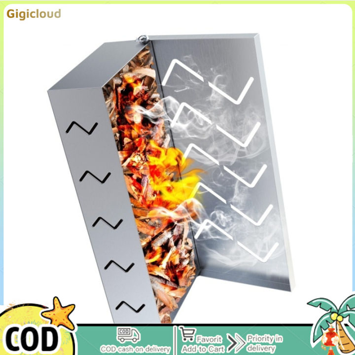 Grill Smoker Box Stainless Steel Smoker Box BBQ Smoker Box With 90 ...