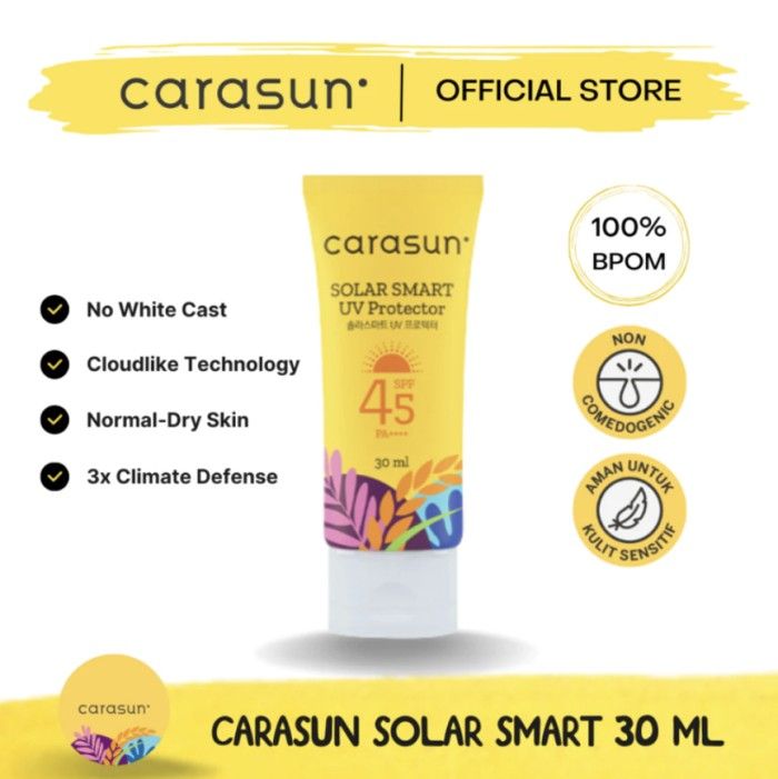 Carasun Solar Smart UV Light Sunscreen 30ml | Lazada Indonesia