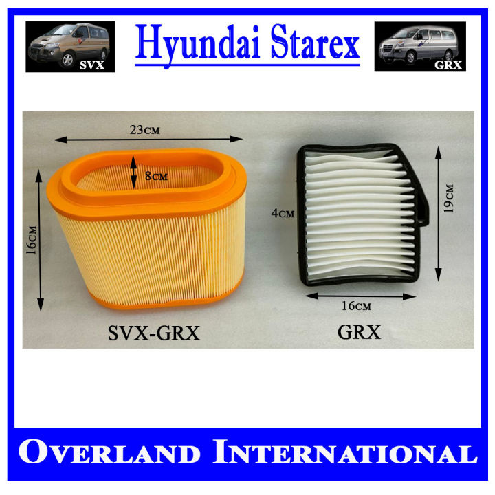 AIR FILTER AIR CLEANER - Diesel 28130-4A001 (23x13x19cm) and/or AIRCON ...