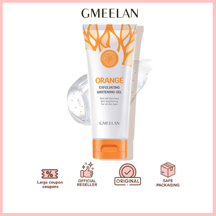 GMEELAN orange Exfoliating Whitening Gel Body & Facial Scrub 50g ...