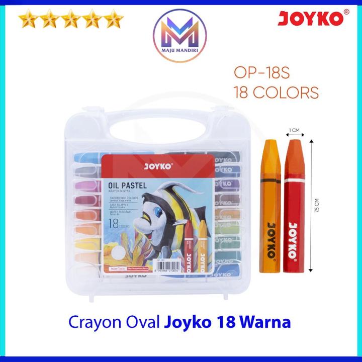 Crayon Joyko 18 Warna OP-18S / Oil Pastel Krayon Oval | Lazada Indonesia