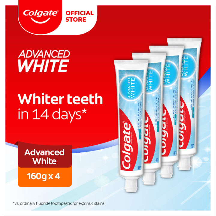 Colgate Advanced White Whitening Toothpaste Valuepack 160g x 2 Twinpack ...