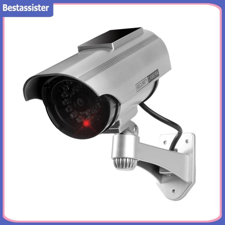 Solar Powered Fake Dummy Camera Indoor Outdoor Simulation CCTV LED ...