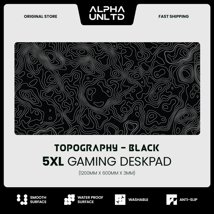 Alpha Unltd Gaming Mousepad 5XL | Topography | (1200x600x3mm ...