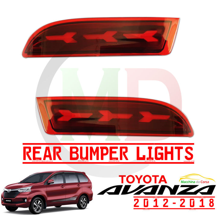 Toyota Avanza 2012-2018 Rear Bumper Lights | Lazada PH