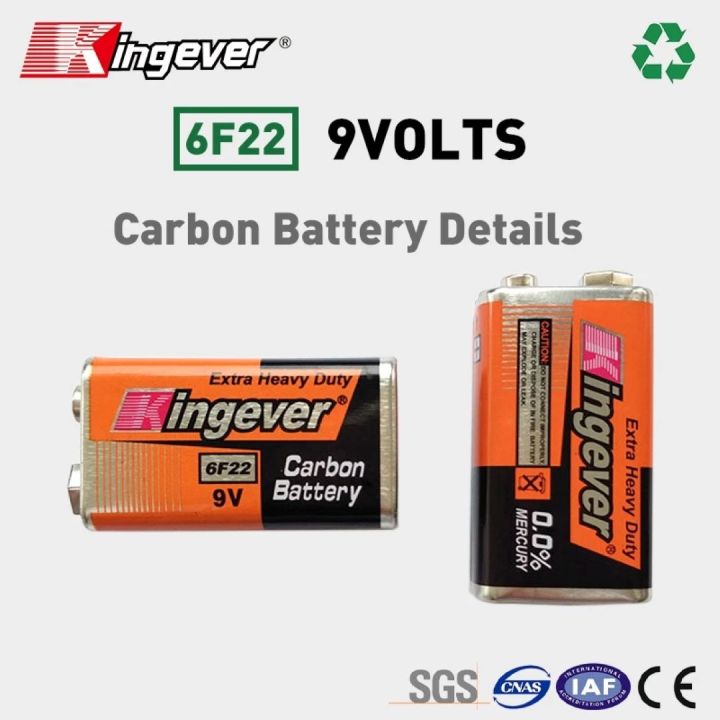 Kingever Extra Heavy Duty 6f22 9v Battery 1pcs/Pack | Lazada PH