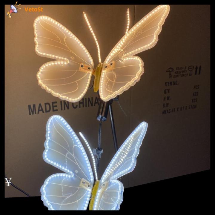 VETOST Static LED Butterfly Light 40/60cm Waterproof LED Fluttering ...
