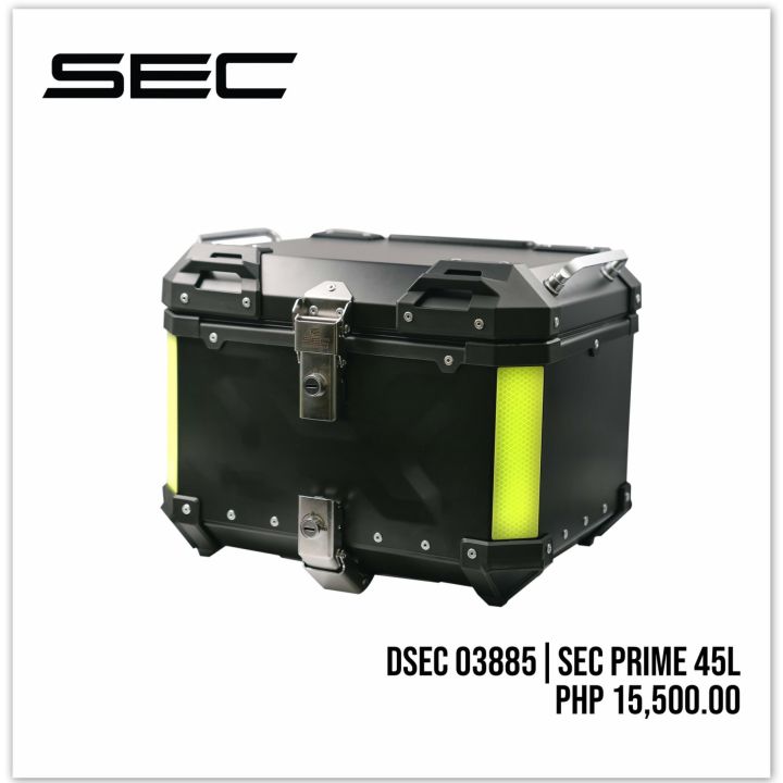 sec prime x 45Liters alloy top box (ORIGINAL SEC BRAND) BLACK | Lazada PH
