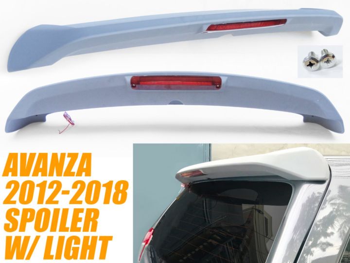Toyota Avanza 2012-2021 Rear Spoiler With 3rd Break Light No Paint ...