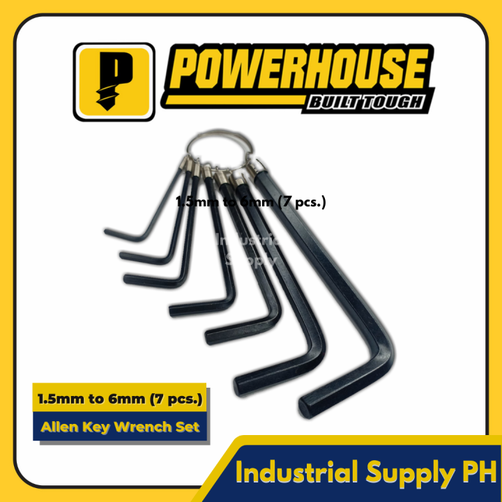 Powerhouse Allen Key Wrench Set 1.5mm to 6mm (7 pcs.) | Lazada PH