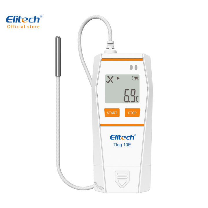 Elitech Tlog 10E Digital Temperature Data Logger Reusable Temperature Recorder PDF Report USB ...
