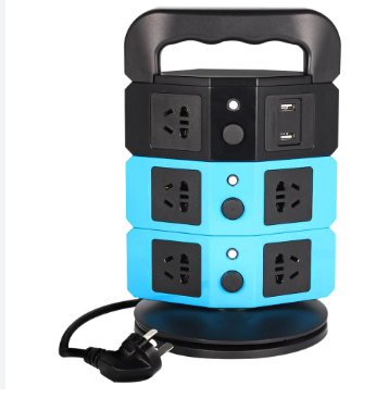 2 layer Multi-functional Vertical Socket with bold line USB charger ...
