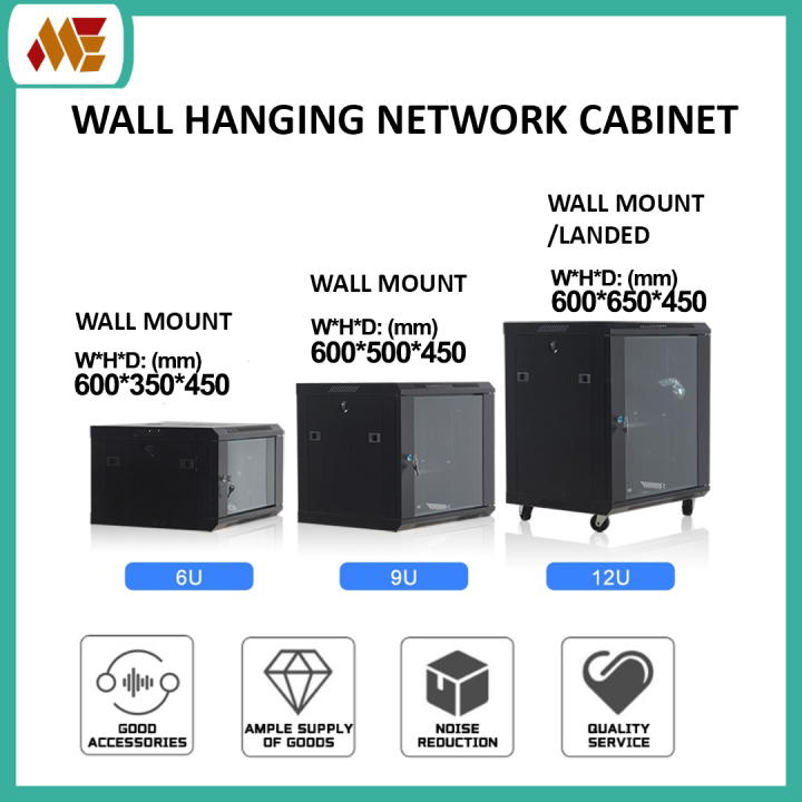 Glass door network router enclosure / Wall Hanging Network Cabinet ...