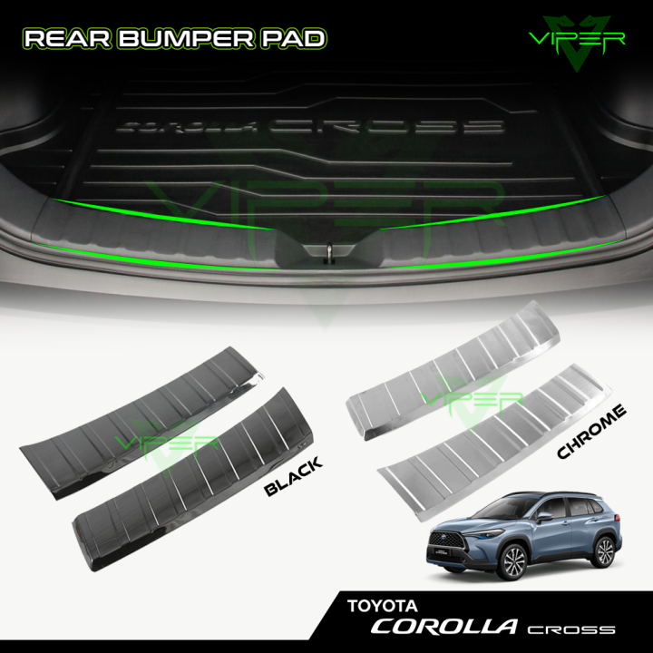 Toyota Corolla Cross Stainless Steel Rear Inner Bumper Pad Guard Trim ...