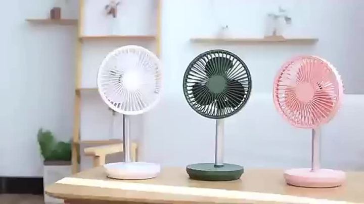 Portable Oscillating Desk Fan, 5-Speed Adjustable Table Fan, 8000mAh ...