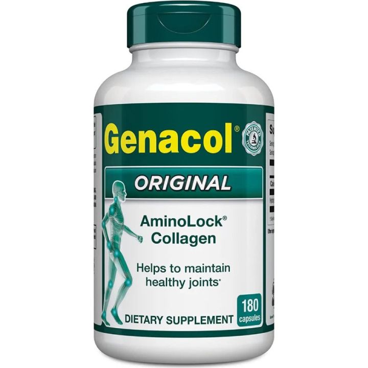 Genacol AminoLock Collagen 400mg, 180 Capsules for Healthy Joints ...
