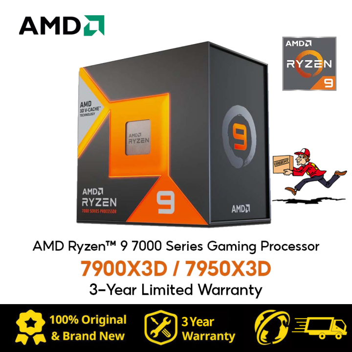 [รับประกัน3ปี] AMD Ryzen 9 7900x cpu/amd Ryzen 9 7950x3d CPU Desktop GAMING processor-7950x ...
