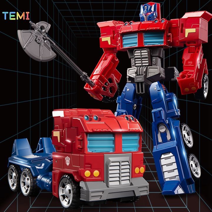 TEMI Optimus Prime Bumblebee Dinosaur Robot Toy Transformers 5 Cars ...