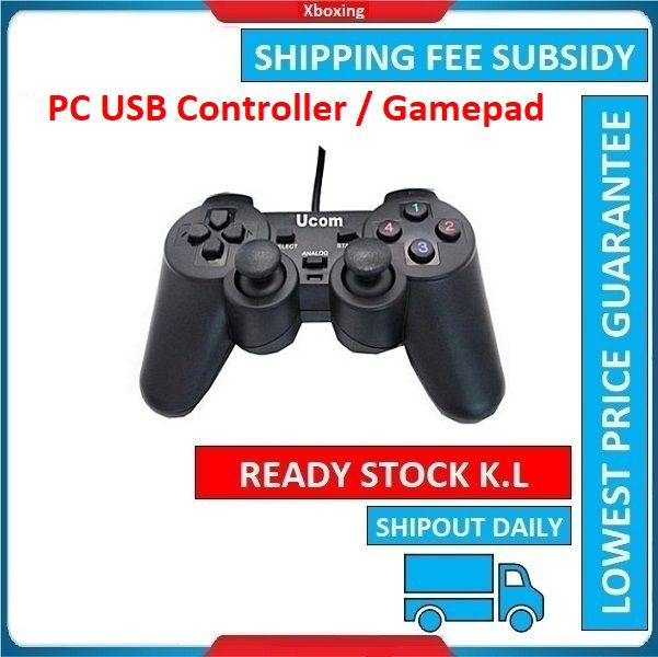 USB Gamepad Controller Joystick Double Shock Vibration PC Controller ...