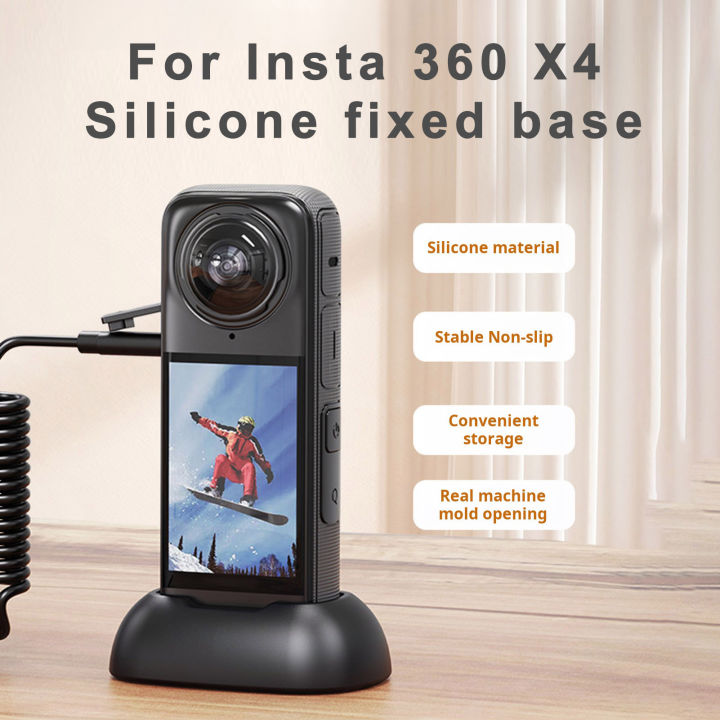 Pureone Silicone Camera Stand Camera Holder Base Insta360 X4 Camera ...
