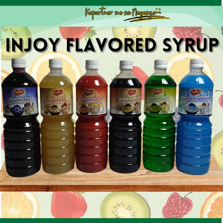 Injoy Fruit Flavored Syrup for Drinks Juice FruitTea DessertsLAZ4 ...