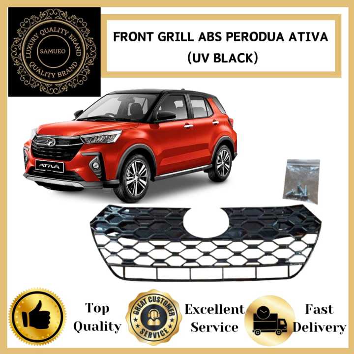 PERODUA ATIVA FRONT MC GRILL GRILLE GLOSSY BLACK COLOUR ABS MATERIAL ...