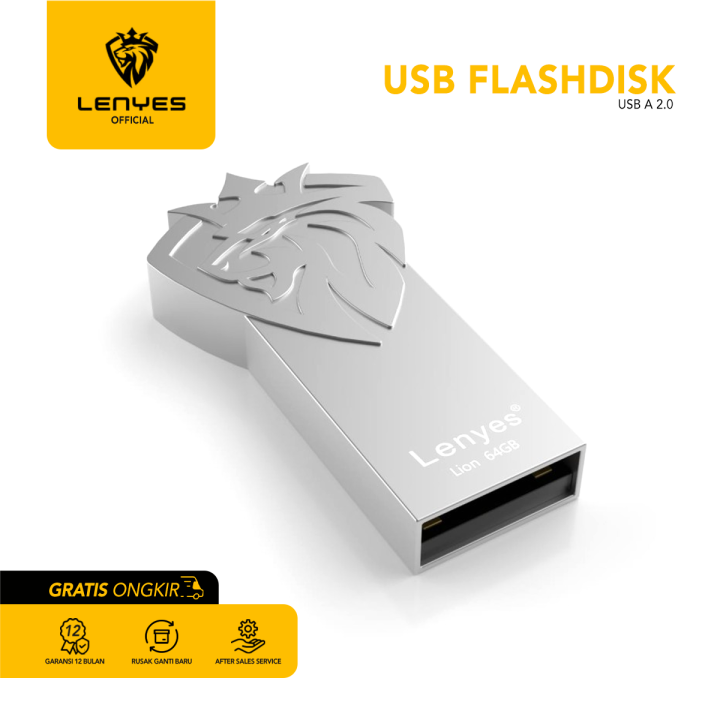 Flashdisk USB 2.0 64GB 32GB 16GB 8GB 4GB LENYES LIONKING Original High ...