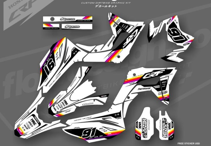DECAL KEREN CRF 150L BISA UBAH NAMA DAN NOMOR CUSTOM DESAIN | Lazada ...