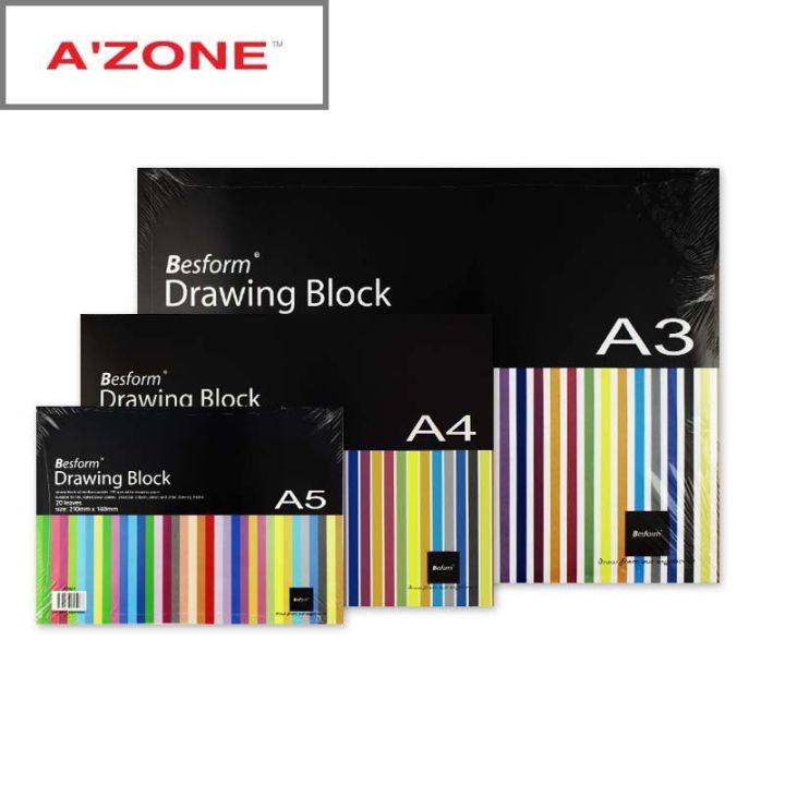 (Sell in Bundle of 2 / 3) Azone Besform Drawing Block 135gsm A3 / A4 ...