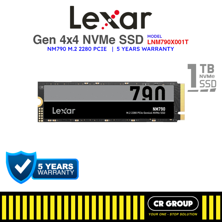 LEXAR NM790 NVME Gen4 SSD (7400R/6500W) - 1TB/2TB/4TB/8TB (5Yrs Lexar ...