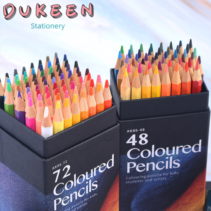 DUKEEN 24/36/48/72 Colors Oily Color Pencil Artistic Color Lead Brush ...