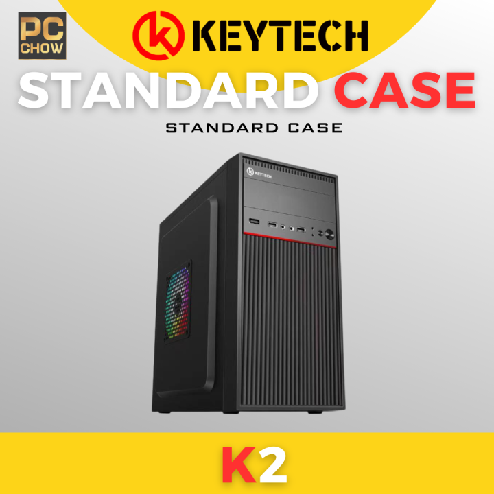 KEYTECH K2 Micro ATX Standard Computer Case, Micro Mini ATX ,ITX Black USB 2.0 Office Gaming ...