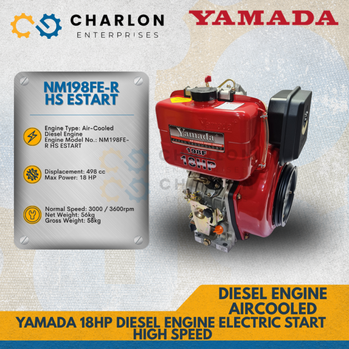 Yamada NM198FE-R 18HP Diesel Engine High Speed Electric Start | Lazada PH