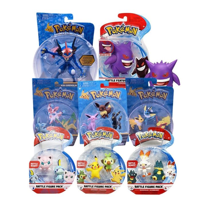 Pokemon Toy Greninja Ash Ketchum Eevee Battle Figure Pack PVC Action ...
