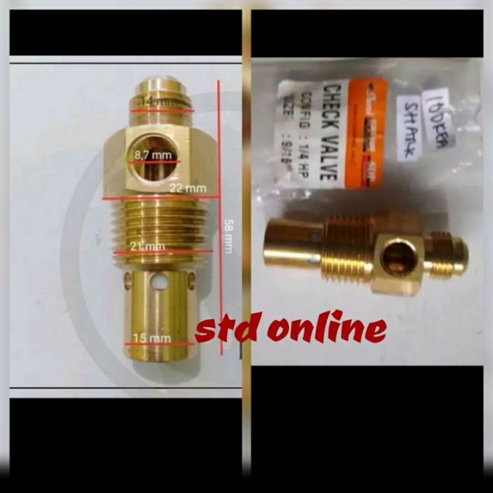 Check valve 1/4hp kompresor SHARK OTOMATIS CHECK VALVE SHARK | Lazada ...