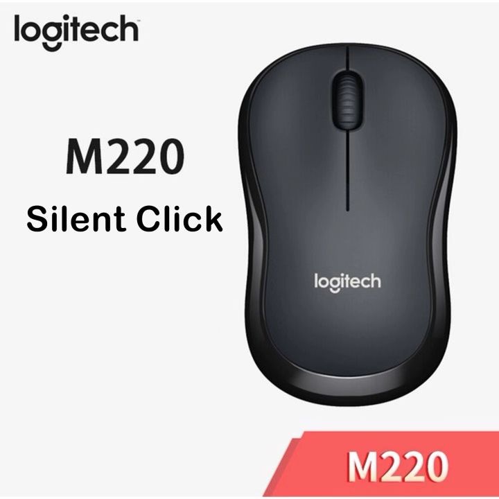 (Charcoal)Logitech M220 Wireless Mouse,Silent Buttons,2.4Ghz with USB ...