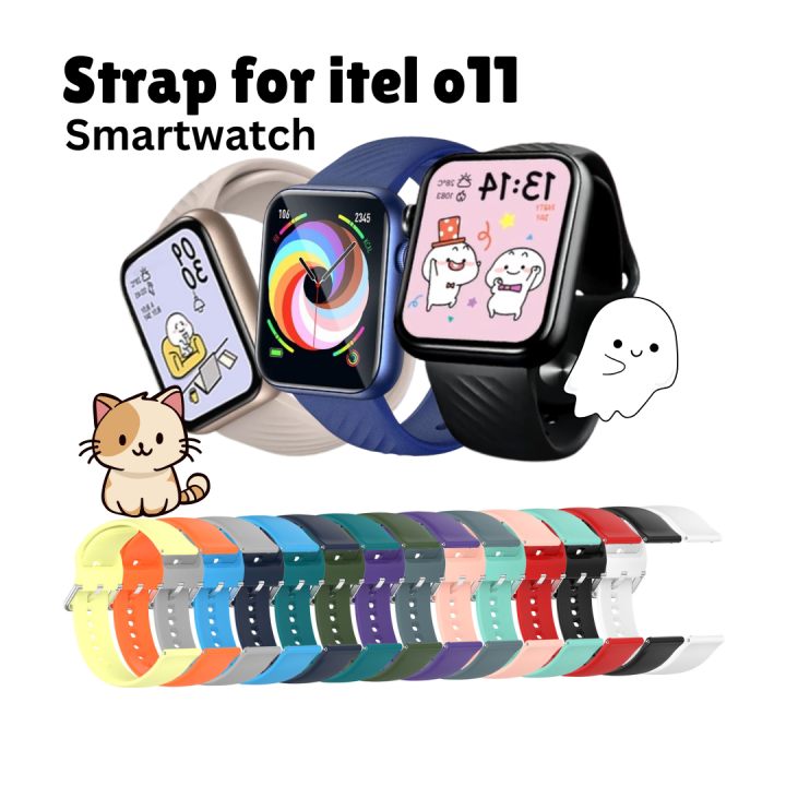 Plain Strap for itel smartwatch O11 Quby ISW-O11 3 Active smartwatch ...
