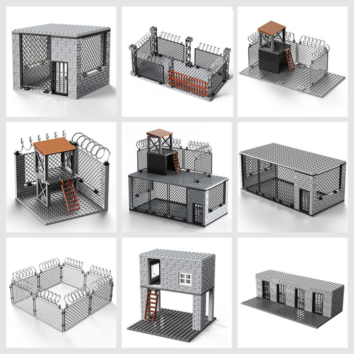 Lego World War II ruins scene prison cell military base fortress ...