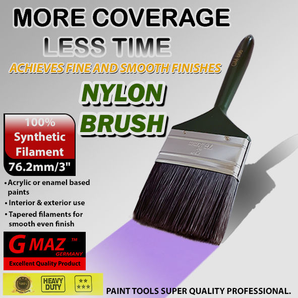 Nylon Brush Paint Brush Nylon 100% Gmaz666 | Lazada