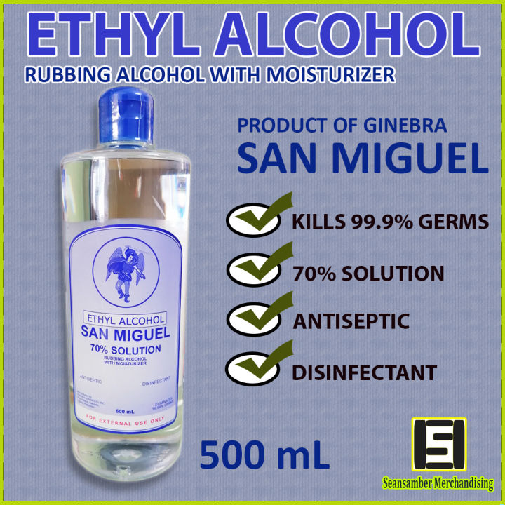 Ethyl Rubbing Alcohol with Moisturizer 70% Solution Product of Ginebra ...