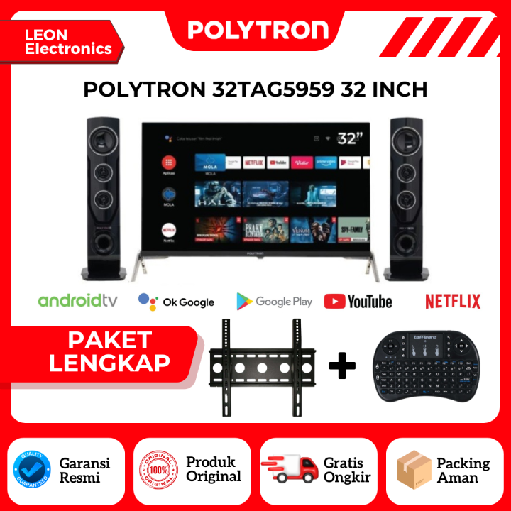 POLYTRON LED SMART ANDROID DIGITAL TV 32 INCH Speaker Tower - PLD 32TAG5959 / 32TAG5959 | Lazada ...